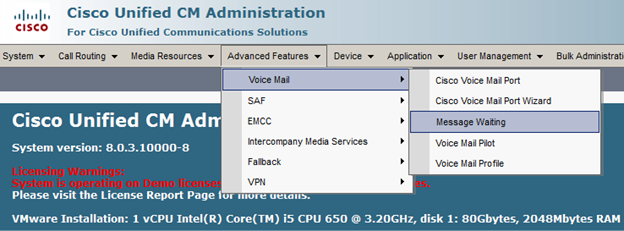 Configuring Voice Mail using CUC | Miftah Rahman (Go)-Blog